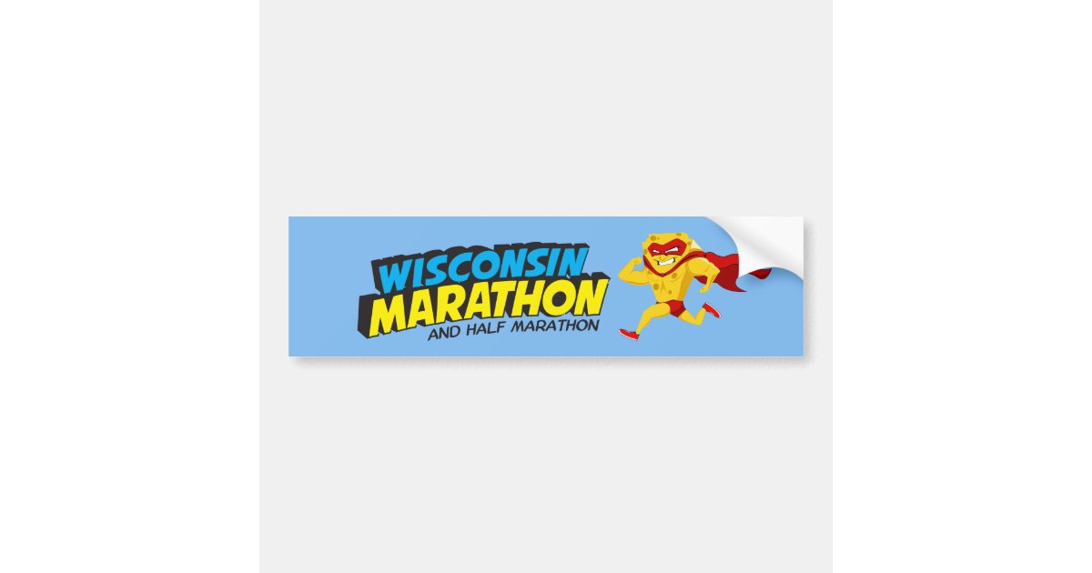 Wisconsin Marathon Race Day Bumper Sticker | Zazzle