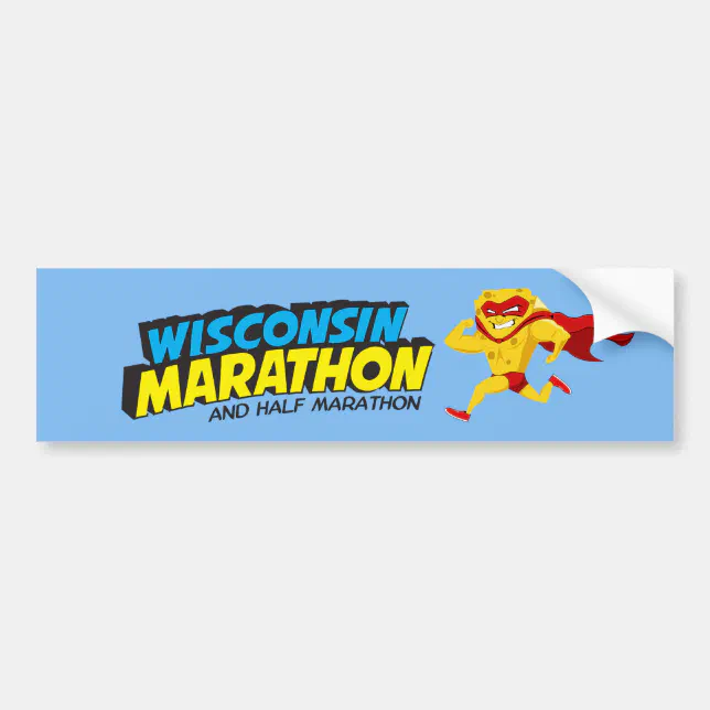 Wisconsin Marathon Race Day Bumper Sticker | Zazzle