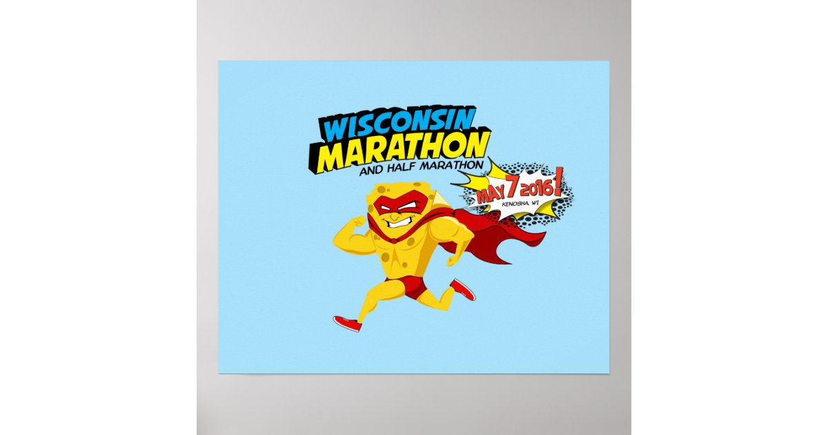 Wisconsin Marathon Race Day Poster | Zazzle