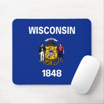 Wisconsin State Flag Design Mouse Pad | Zazzle