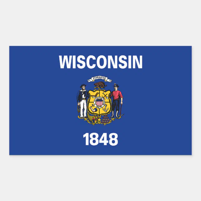 Wisconsin State Flag Sticker | Zazzle