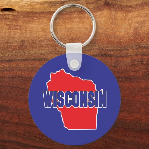 Wisconsin State Keychain | Zazzle