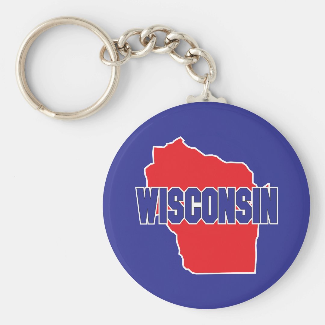 Wisconsin State Keychain | Zazzle