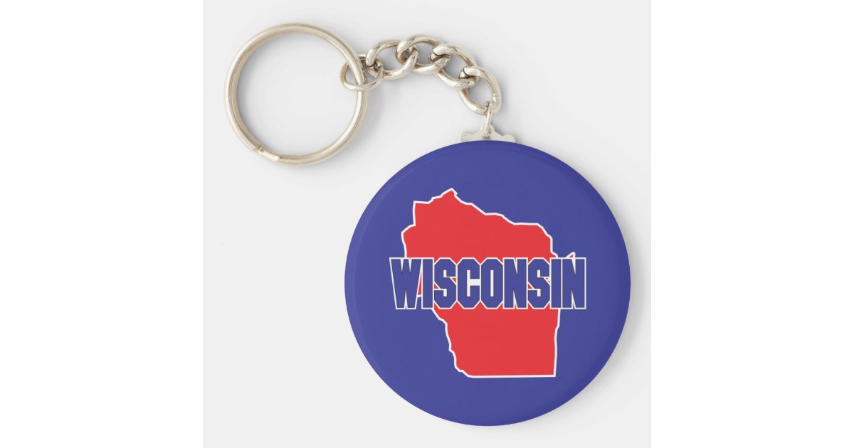 Wisconsin State Keychain | Zazzle