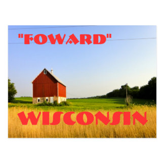 Wisconsin State Motto Postcard