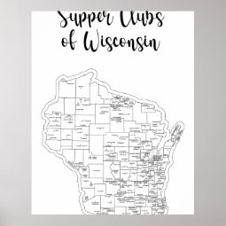 Wisconsin Supper Club Theme Poster | Zazzle