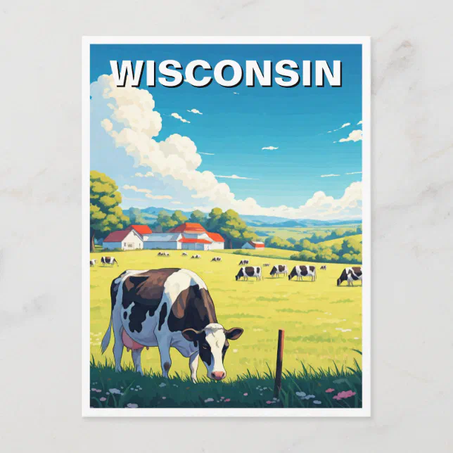 Wisconsin travel postcard | Zazzle