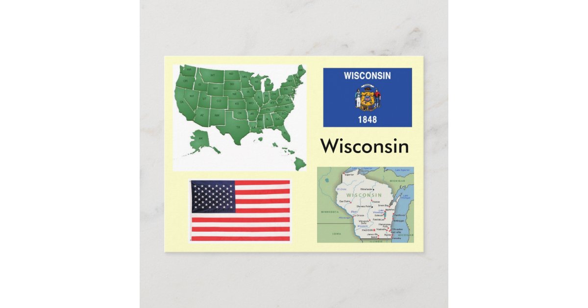 Wisconsin, USA Postcard | Zazzle