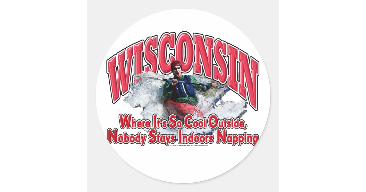 Wisconsin Whitewater Classic Round Sticker | Zazzle