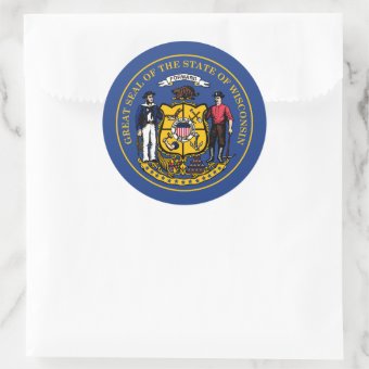 Wisconsinite Seal, Seal of Wisconsin Sticker | Zazzle