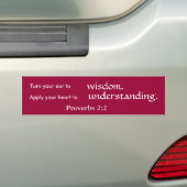 Wisdom and Understanding Bumper Sticker | Zazzle