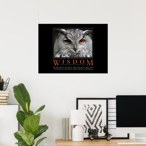 Wisdom Motivational Parody Poster | Zazzle