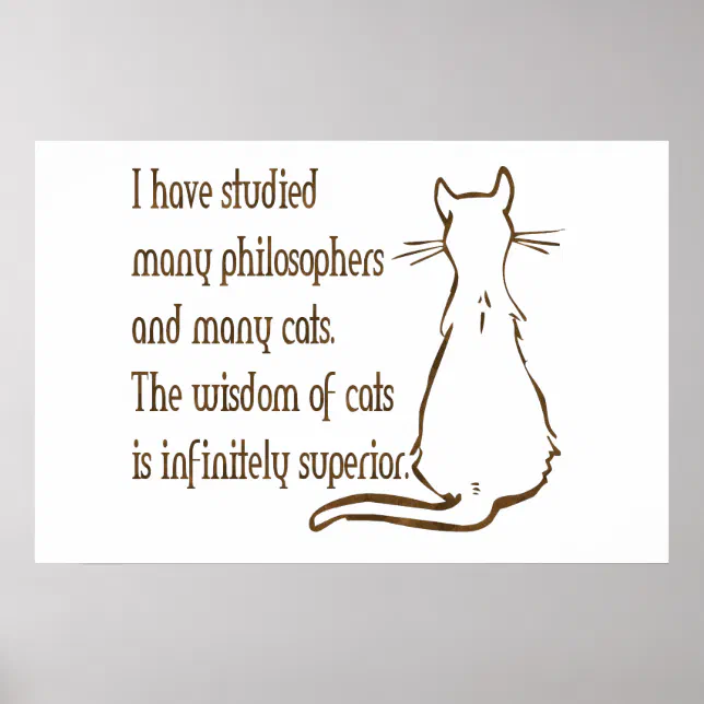 Wisdom of Cats Poster | Zazzle