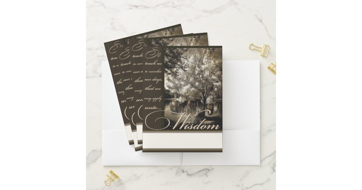Wisdom Pocket Folder | Zazzle