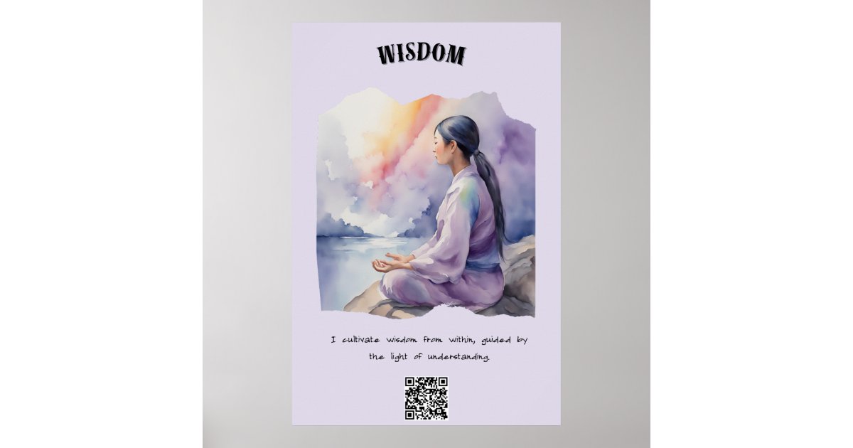 Wisdom Positive Affirmation Poster | Zazzle