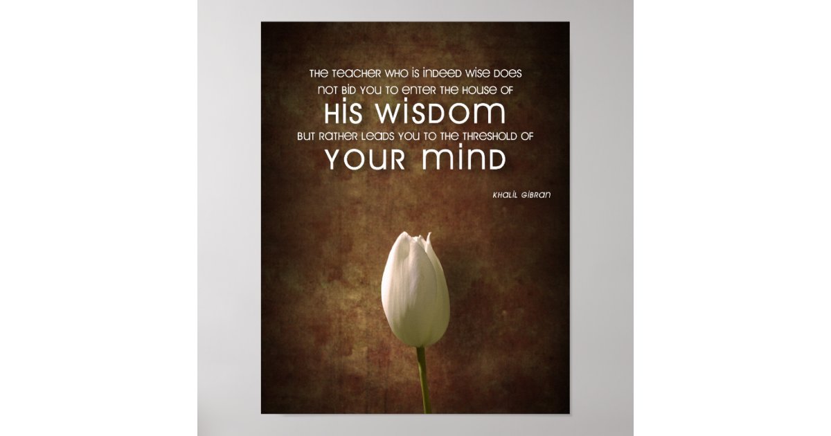 Wisdom Quote Poster | Zazzle