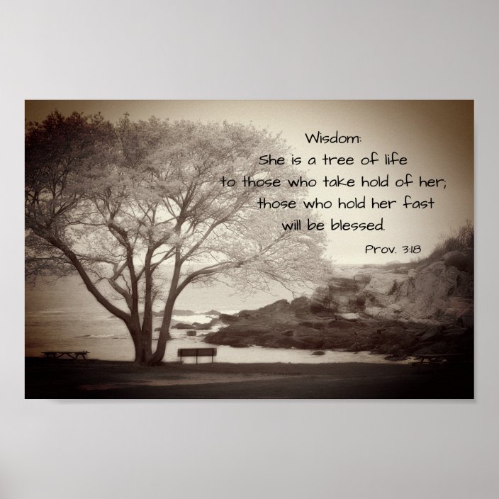 Wisdom Tree Proverbs Inspirational Poster | Zazzle.com