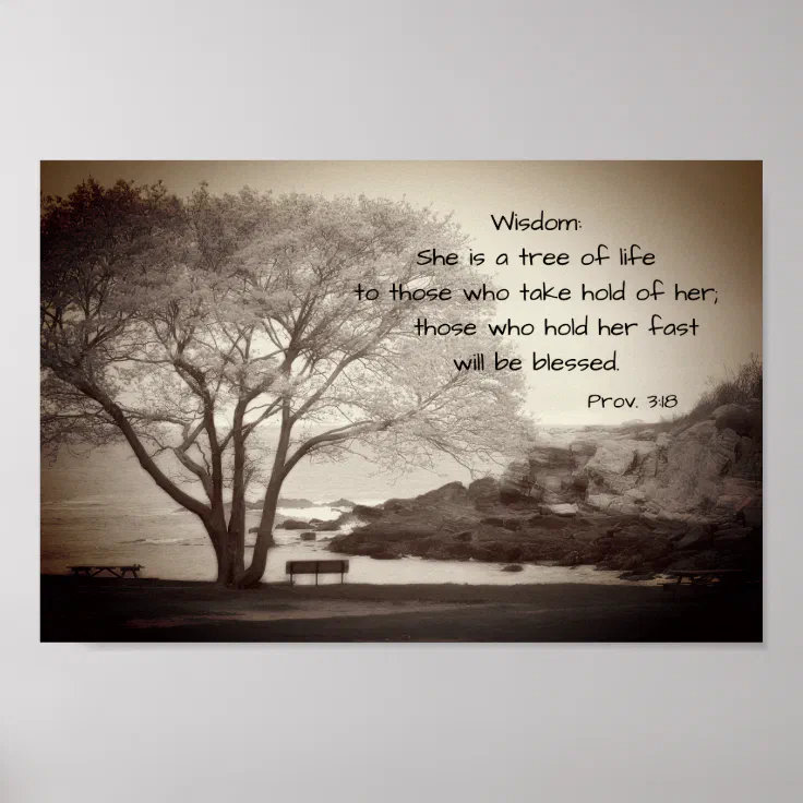 Wisdom Tree Proverbs Inspirational Poster | Zazzle