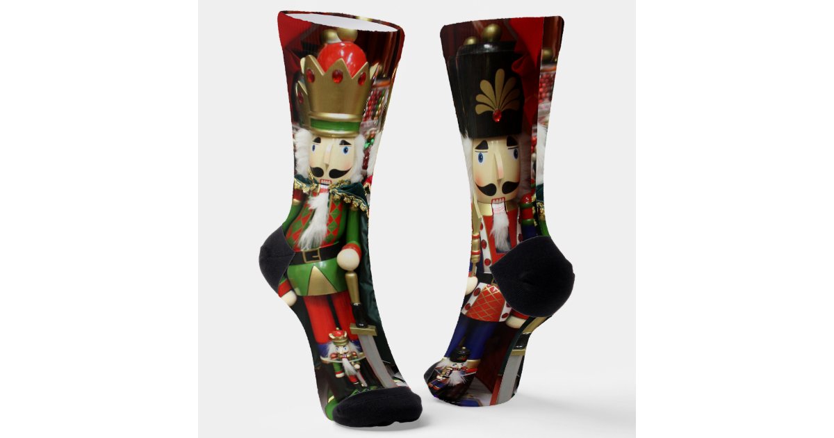 Wise Crackers Nutcracker Christmas Socks | Zazzle