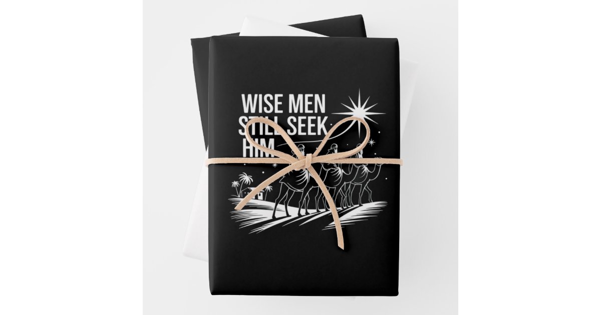 Wise Men Still Seek Him Christian Christmas Jesus Wrapping Paper Sheets ...