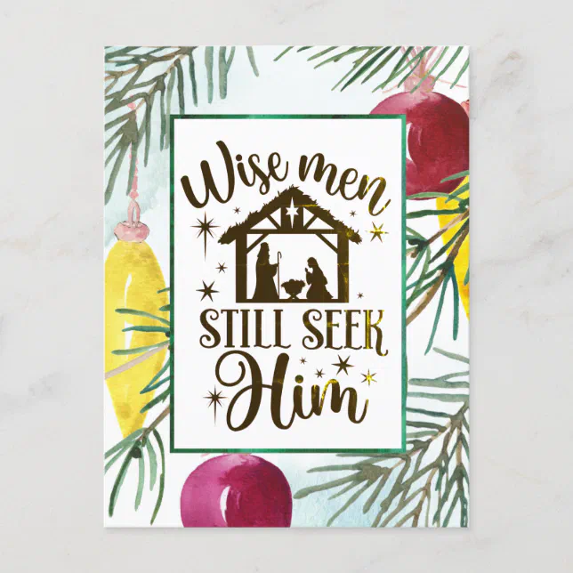 Wise Men Still Seek Him Christmas Nativity Postcard | Zazzle