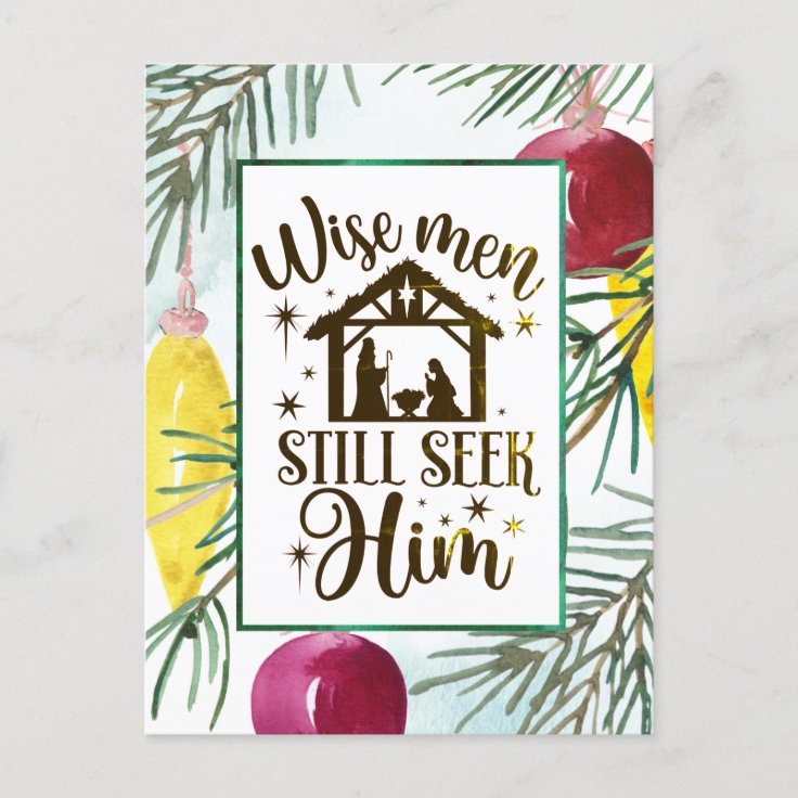 Wise Men Still Seek Him Christmas Nativity Postcard | Zazzle