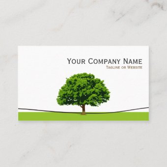 Wise Oak Tree Symbol - Professional Tree Service Business Card | Zazzle