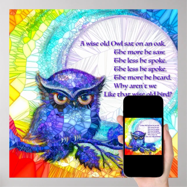 Wise Old Owl Poster | Zazzle