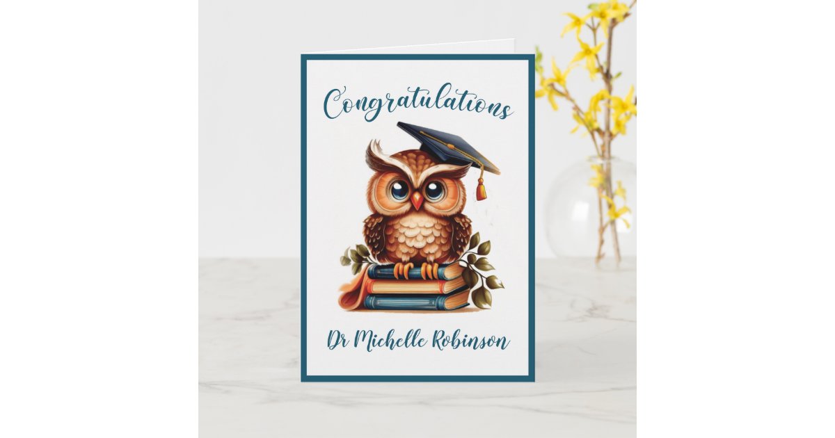 Wise Owl Graduation Congratulations Card | Zazzle