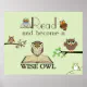 Wise Owls Literacy Poster | Zazzle