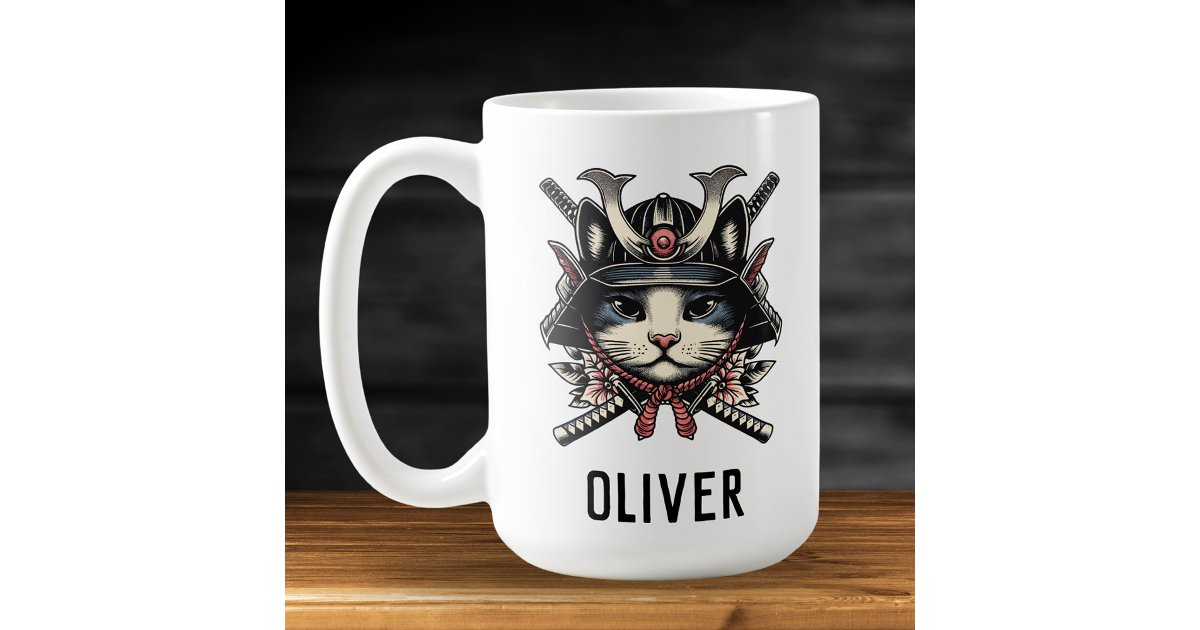 Wise Samurai Warrior Cat Coffee Mug | Zazzle