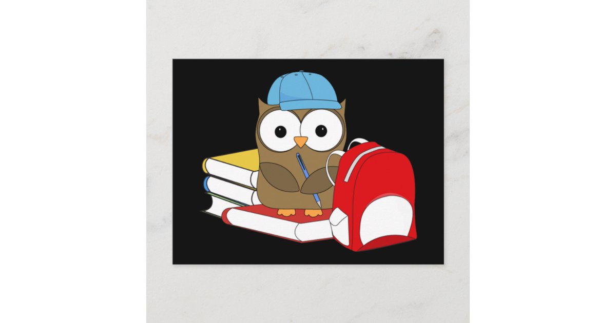 Wise School Owl Postcard | Zazzle