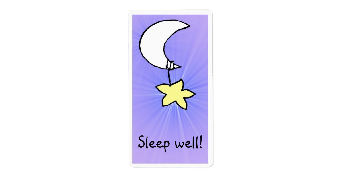 Wish 'Sleep well' - Good night label | Zazzle