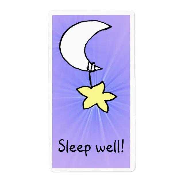 Wish 'Sleep well' - Good night label | Zazzle
