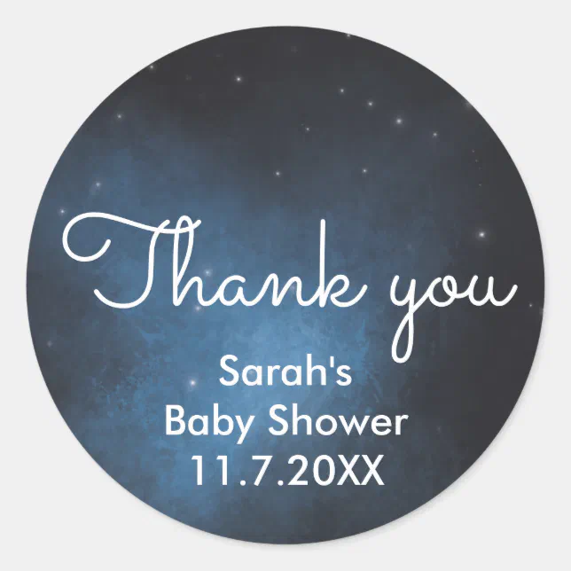 Wish upon a star thank you stickers | Zazzle