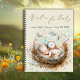 Wishes For Baby Cute Stork Baby Shower Guest Book | Zazzle