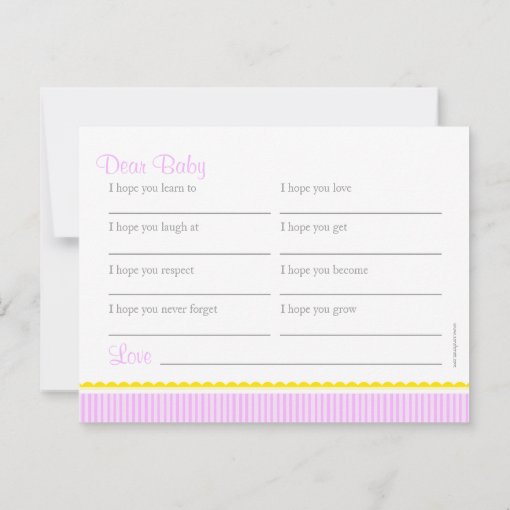 Wishes for baby - girl baby shower postcard | Zazzle
