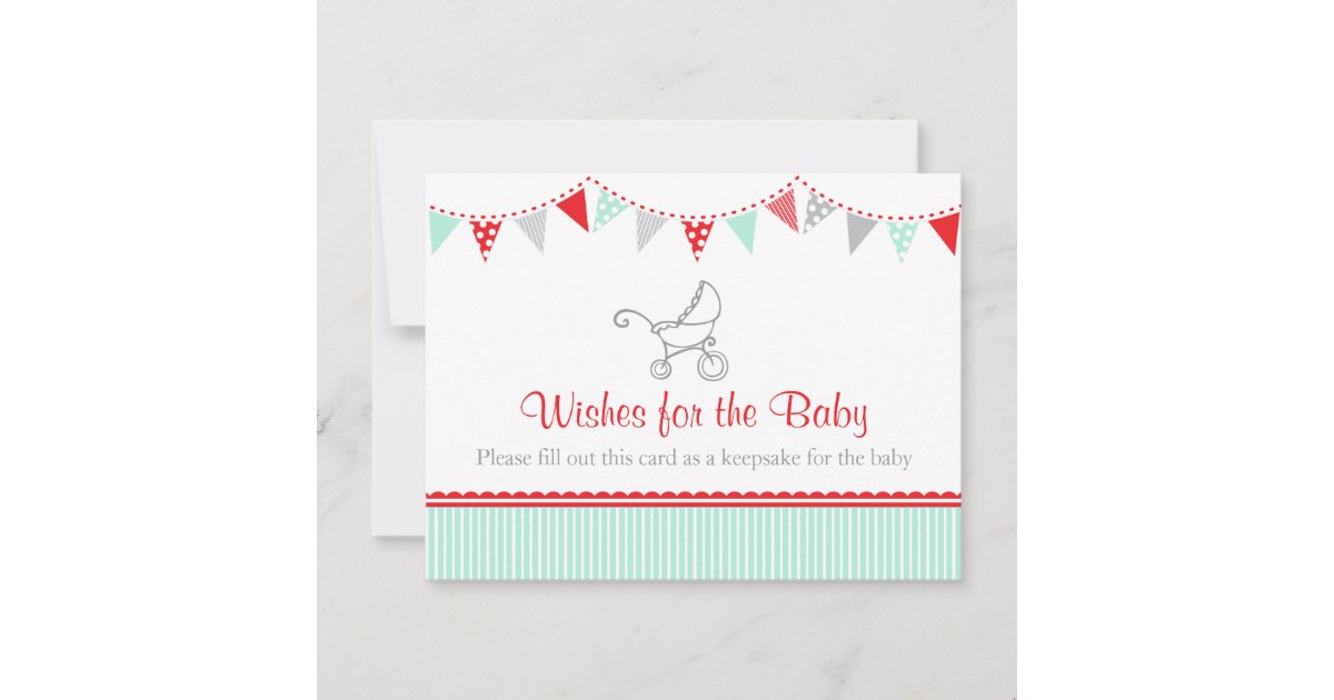 Wishes for the baby - baby shower postcard | Zazzle