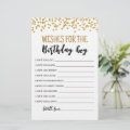 Wishes for the Birthday boy Birthday Party game | Zazzle