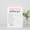 Wishes for the Birthday girl Birthday Party game | Zazzle