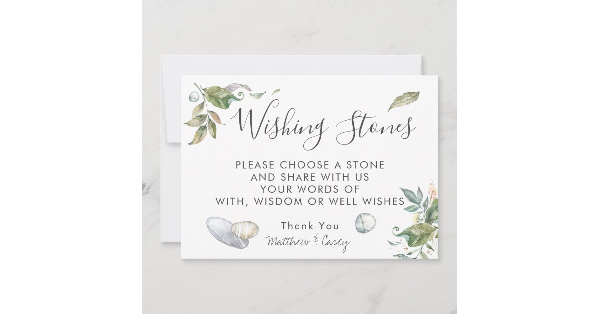 Wishing Stones Wedding Guestbook Sign | Zazzle