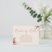 Wishing Well Autumn Fall Rustic Floral Wedding Enclosure Card | Zazzle