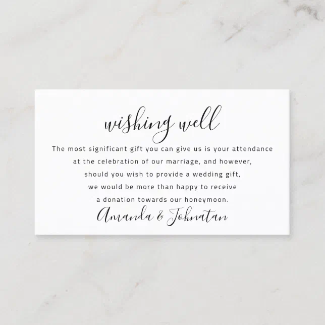 Wishing Well For Wedding Invitation Honeymoon Gift | Zazzle