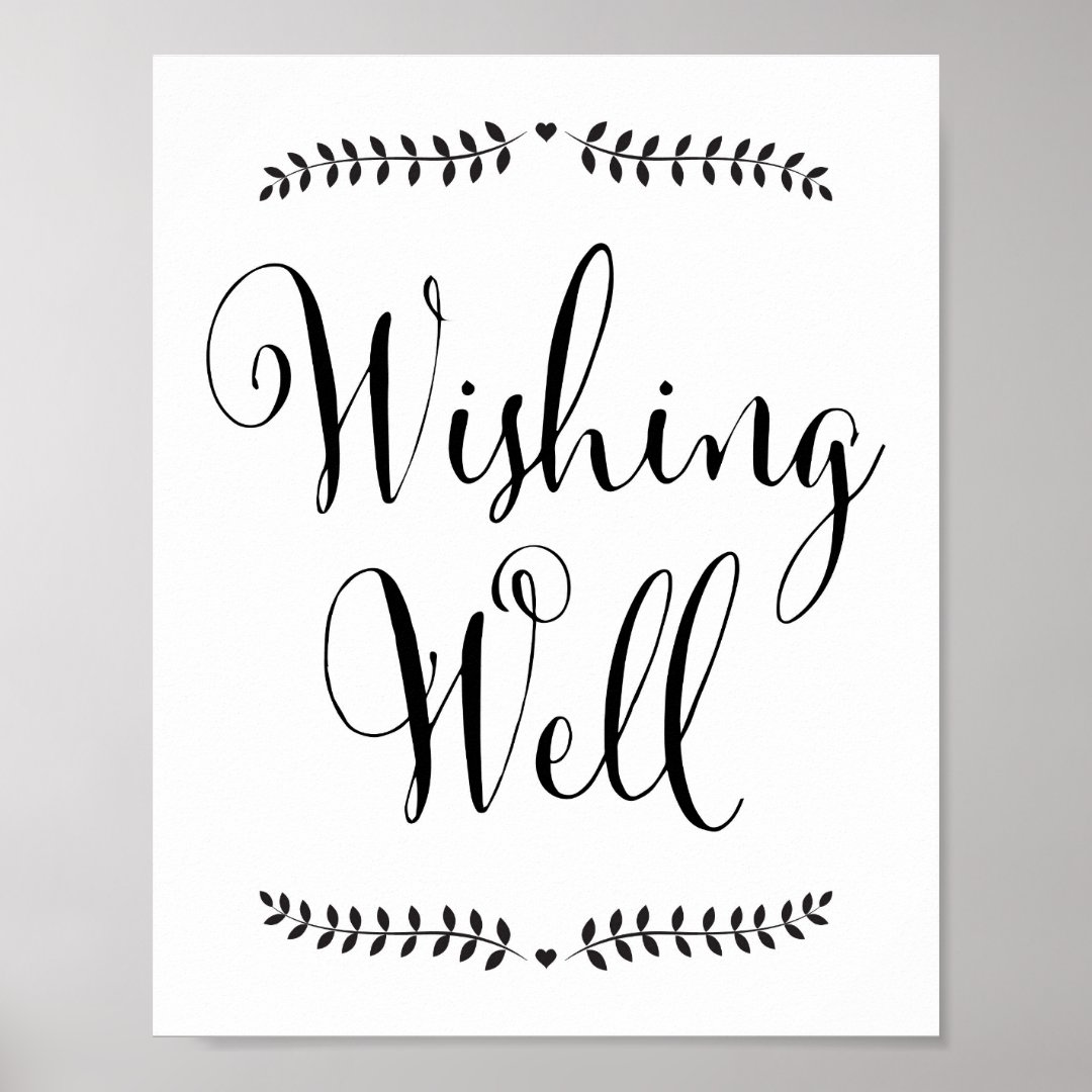 Wishing well sign / well wishes sign | Zazzle