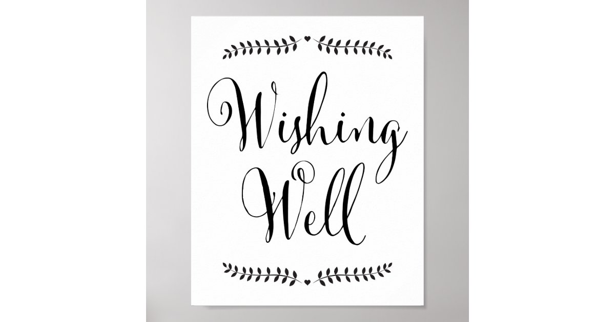 Wishing well sign / well wishes sign | Zazzle