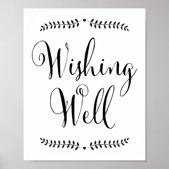 Wishing well sign / well wishes sign | Zazzle