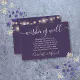 Wishing Well String Lights Purple Wedding Enclosure Card | Zazzle