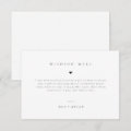 Wishing Well Wedding Gift Request Enclosure Card | Zazzle