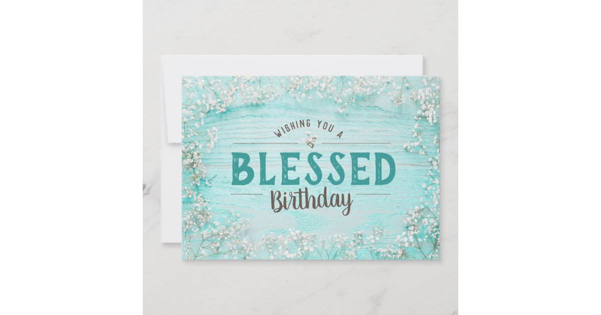 Wishing you a BLESSED Birthday! Card | Zazzle
