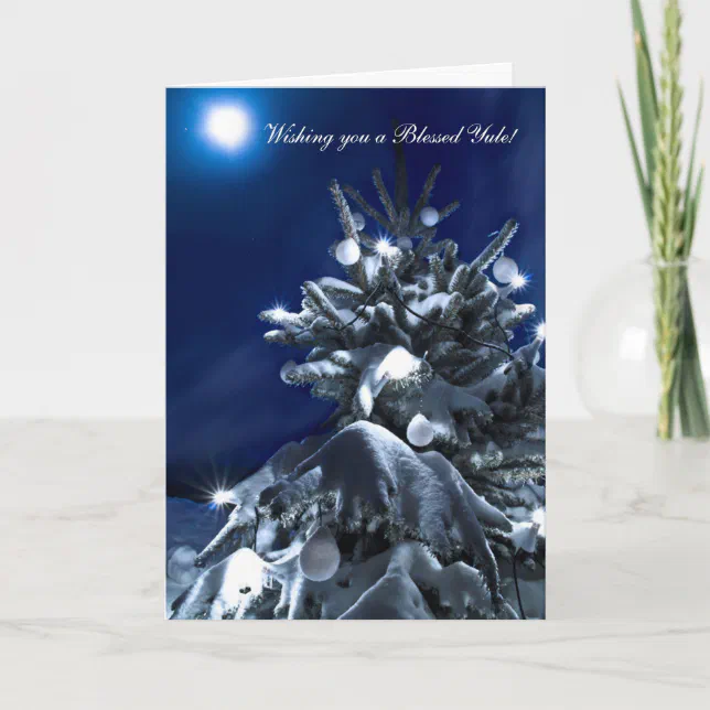 Wishing you a Blessed Yule Greeting Card | Zazzle